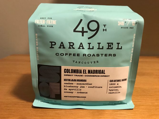 Review: 49th Parallel Coffee Roasters Colombia El Madrigal (Vancouver ...